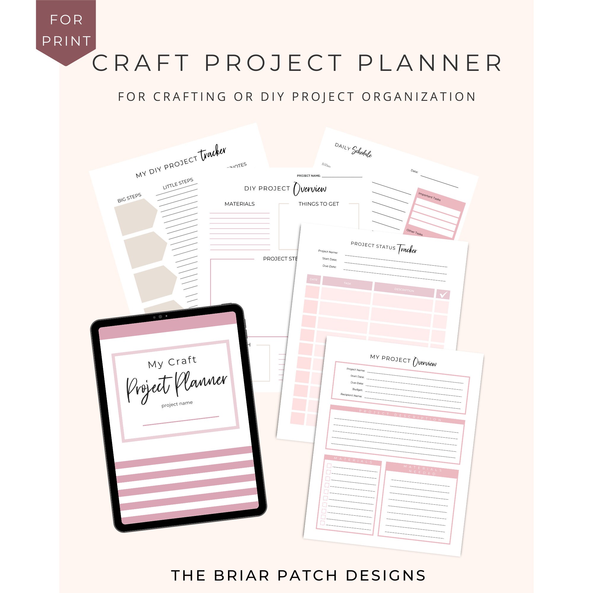 Printable Craft & DIY Project Planner - Etsy