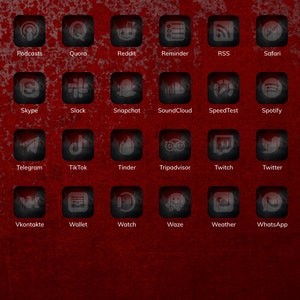 Ios 14 App Icons Pack Halloween Horror Theme Wallpaper Red Dark Blood ...