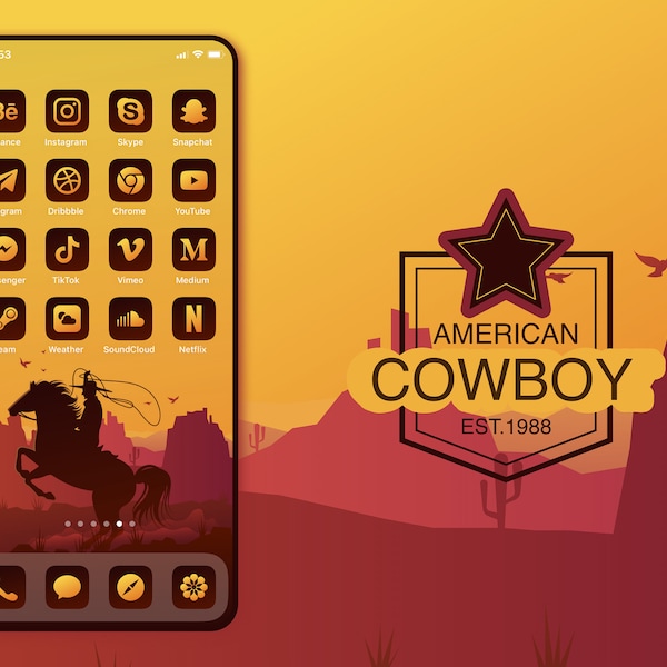 Western Theme Wallpaper - Etsy