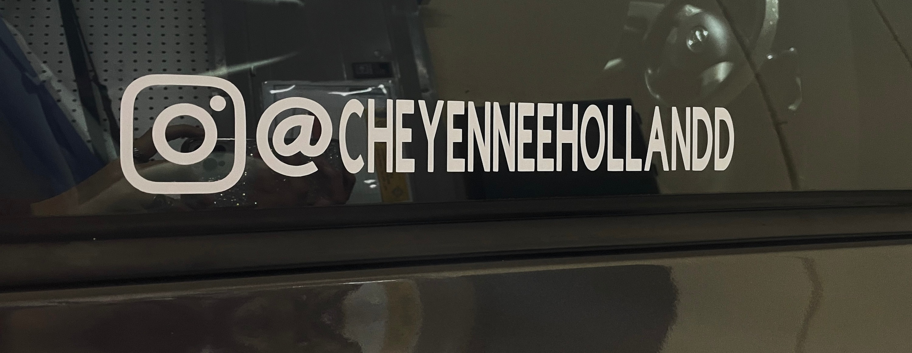 Custom Instagram Handle Vinyl Car Decal | Etsy