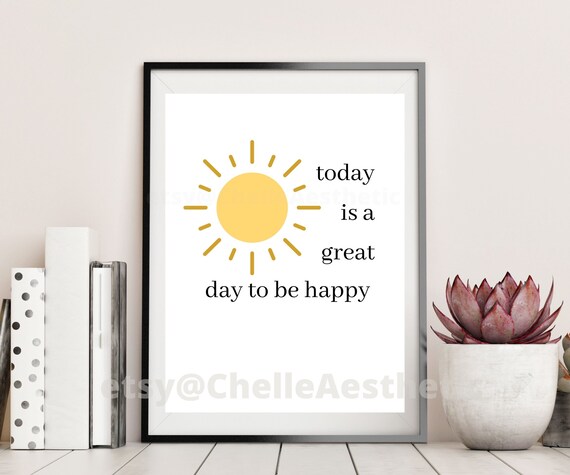 Happy Quotes Digital Download Printable Wall Quote Print at - Etsy