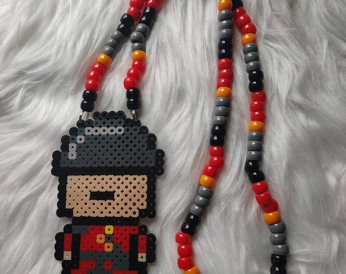 Soldier TF2 Perler Beads Pendant Pony Bead Kandi Necklace - Etsy