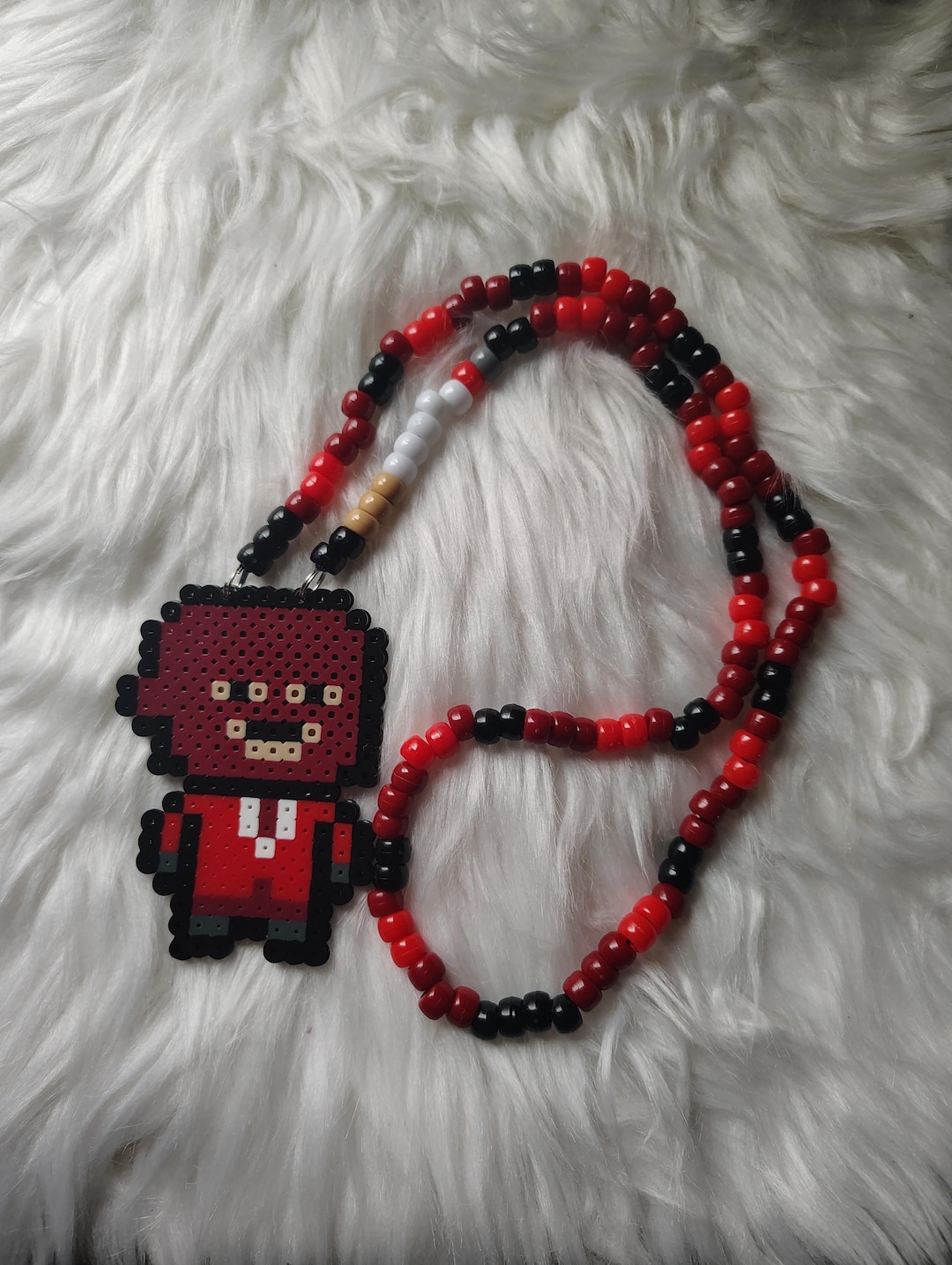Spy TF2 Perler Beads Pendant Pony Bead Kandi Necklace - Etsy