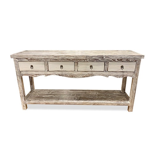 Asian White Wash Hampton Shore Console Table - Etsy