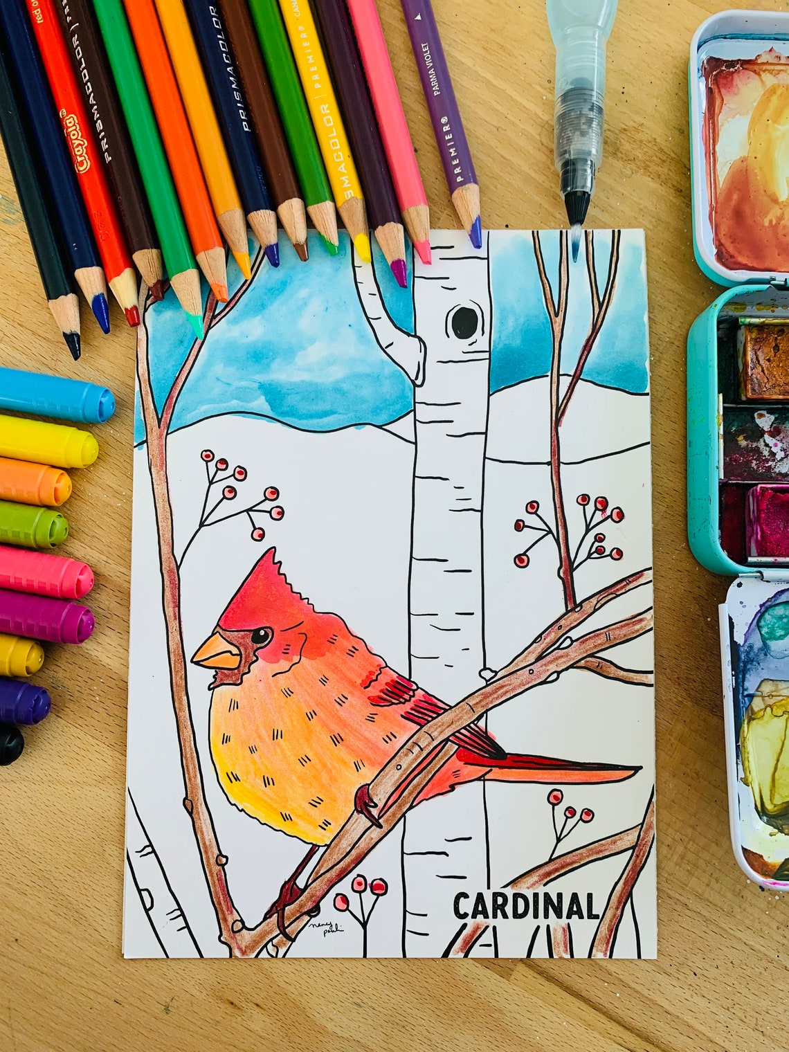 10 cartes animaux sauvages du Québec à colorier cadeau enfant - Etsy Canada