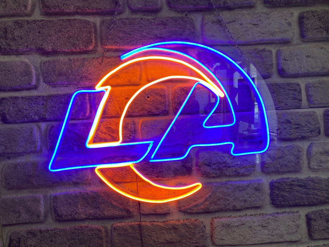 Los RAMS Los Angeles Rams LED Neon Acrylic Wall Sign Plexiglass Wall ...