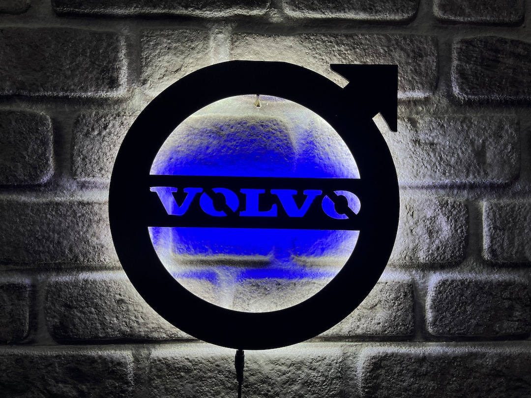 Volvo Lighted Wall Decor,man Cave Sign,garage Sign,garage Wall Sign ...