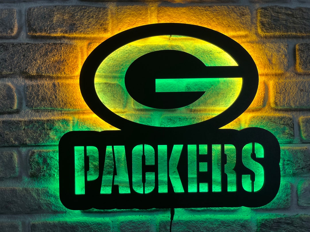 Green Bay Packers NFL Sports Fan Lamp, Custom Made Night Light Lamp ...