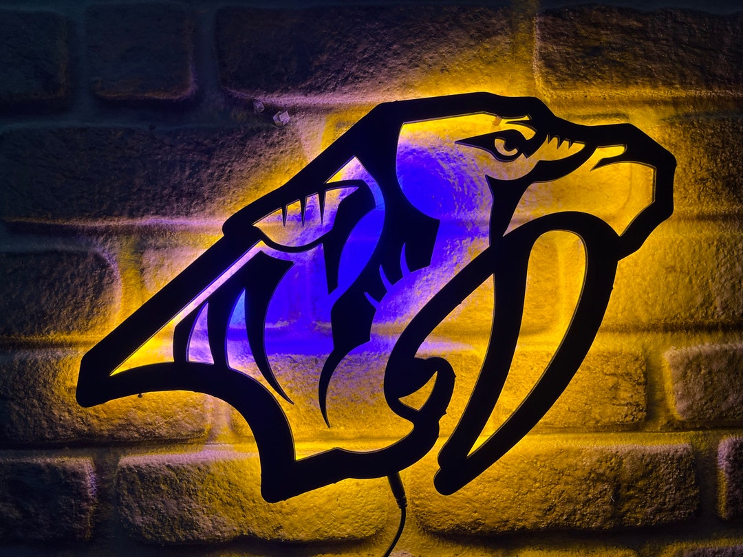 Nashville Predators Lighted Wall Decorlighted Wall Decor - Etsy