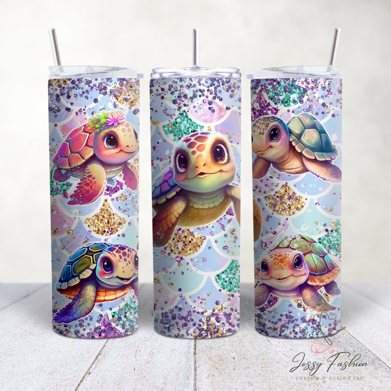 Turtles Tumbler Cup, Turtle Tumbler 20oz, Turtles Cup, Turtle Skinny ...