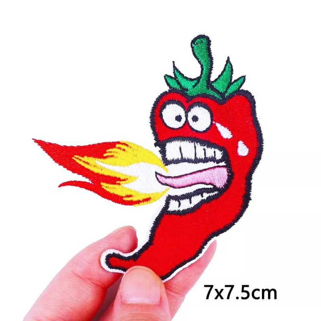 Red Chilli Embroidery Patch Iron on Badge Applique Decorative - Etsy
