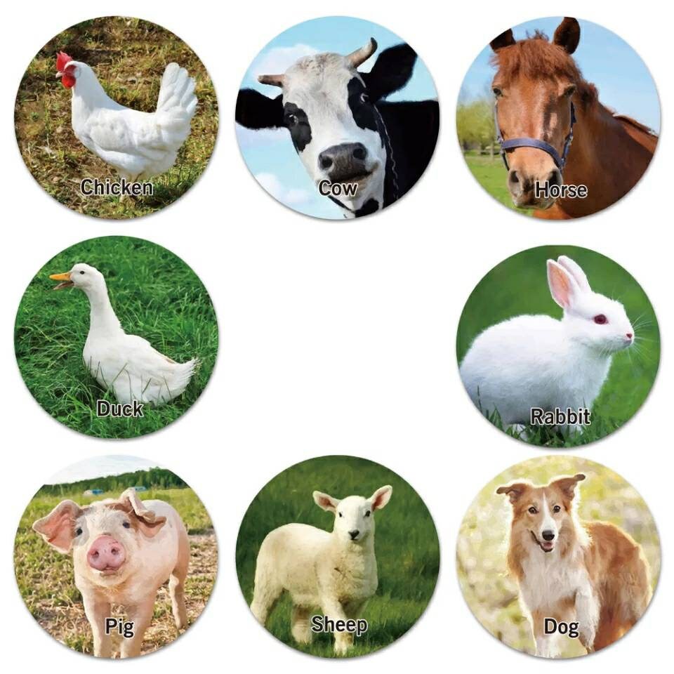 3.8cm Farm Animals Stickers Kids Reward Stickers Animals - Etsy