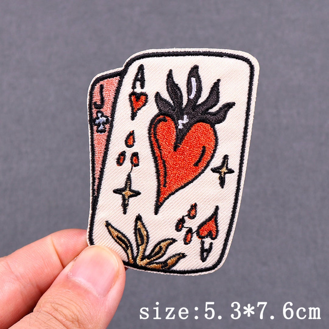 Playing Cards Embroidery Design Iron on Patch Decorative Badge - Etsy