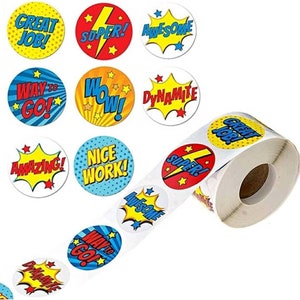 Well Done Stickers Great Job Labels Reward Stickers Motivational ...