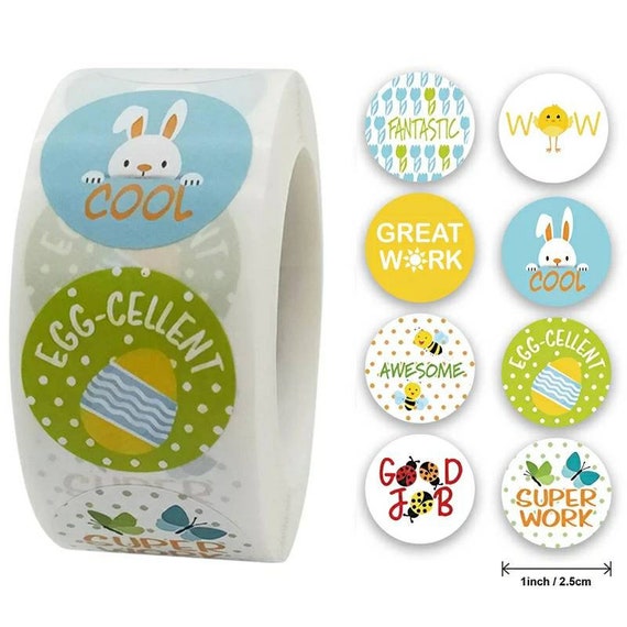 Reward Stickers Encourage Labels 8 Designs 1Inch Motivational | Etsy