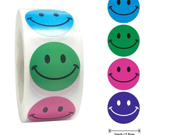 Smiley Face Stickers | Etsy