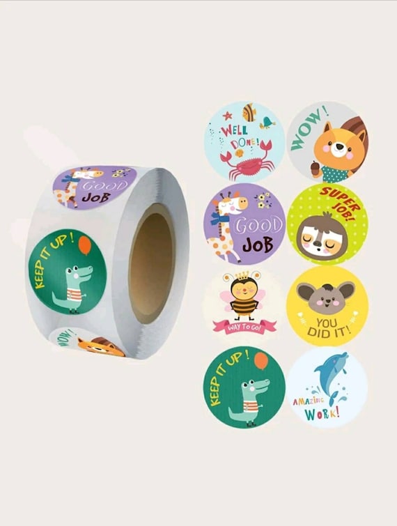 1inch Reward Motivational Stickers Students Teachers Kids Well - Etsy