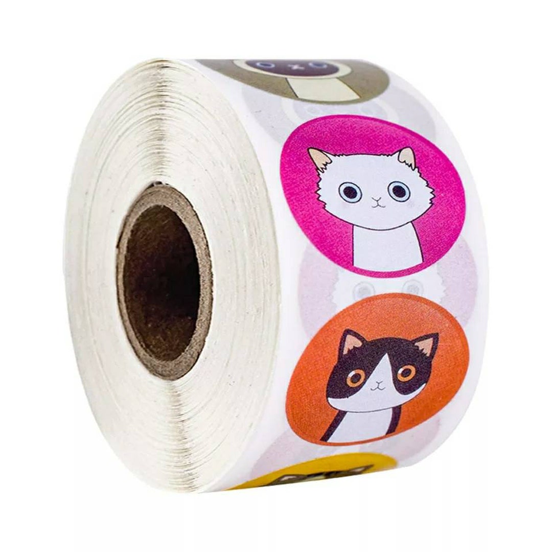 1inch Cat Stickers Animals Stickers 8 Designs 25mm Tags - Etsy UK