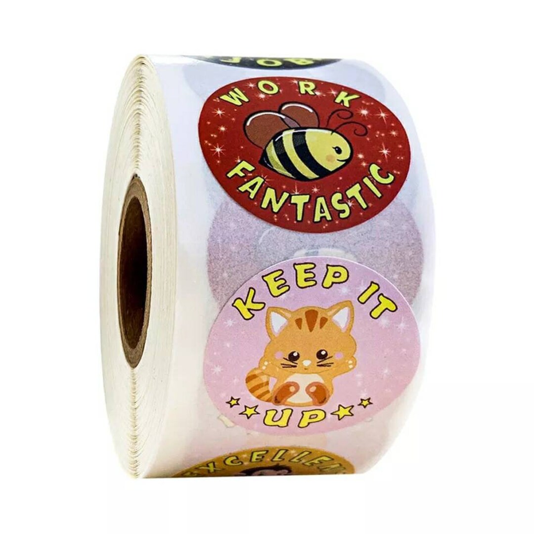 1 Inch Reward Stickers Album Planner Students Motivational Games Kids ...