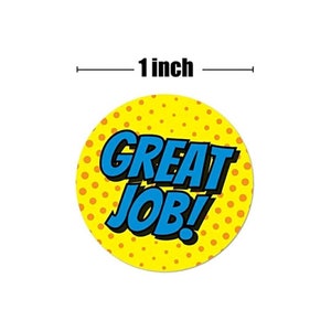 Well Done Stickers Great Job Labels Reward Stickers Motivational ...