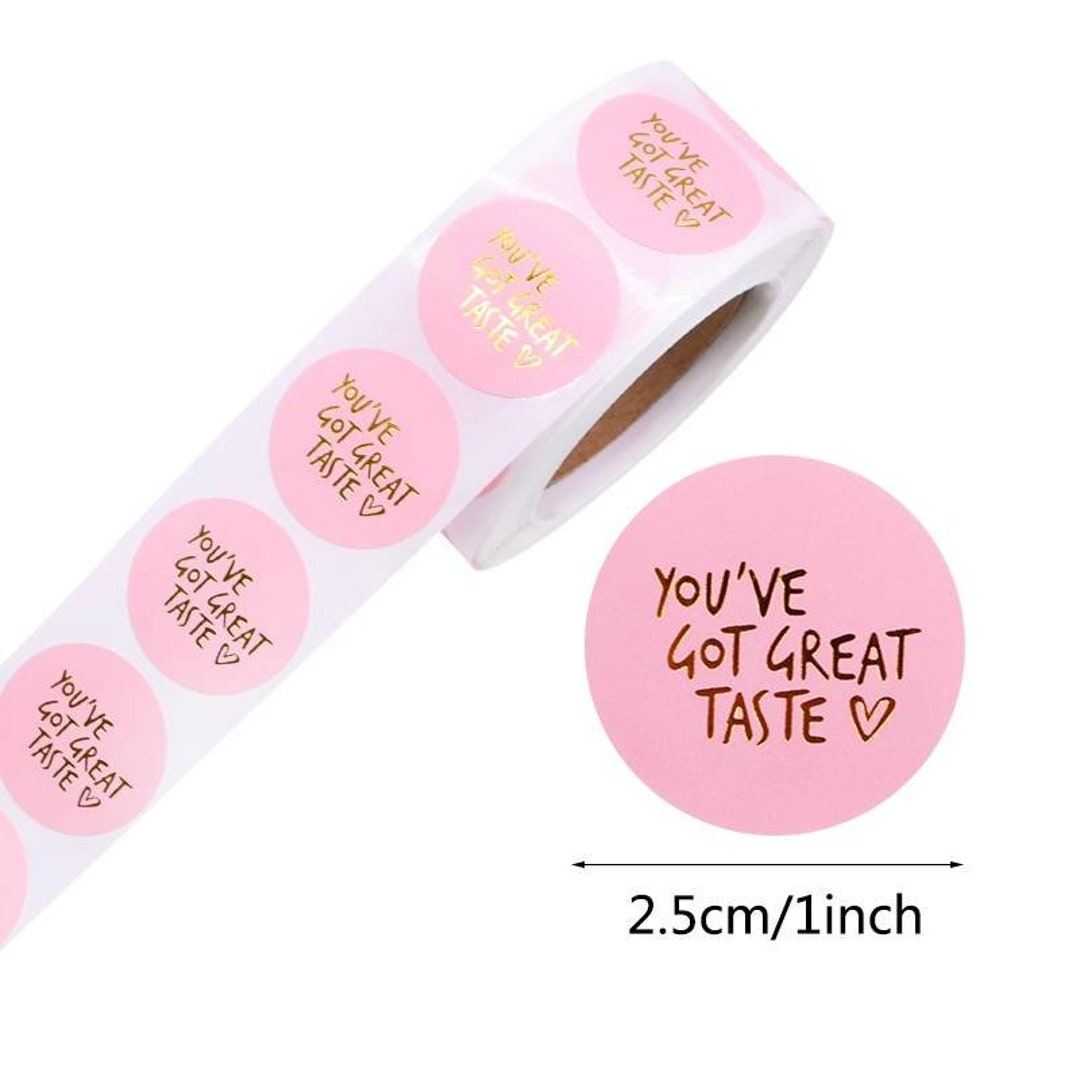 Pink Gold You've Got Great Taste Stickers Tags Labels - Etsy