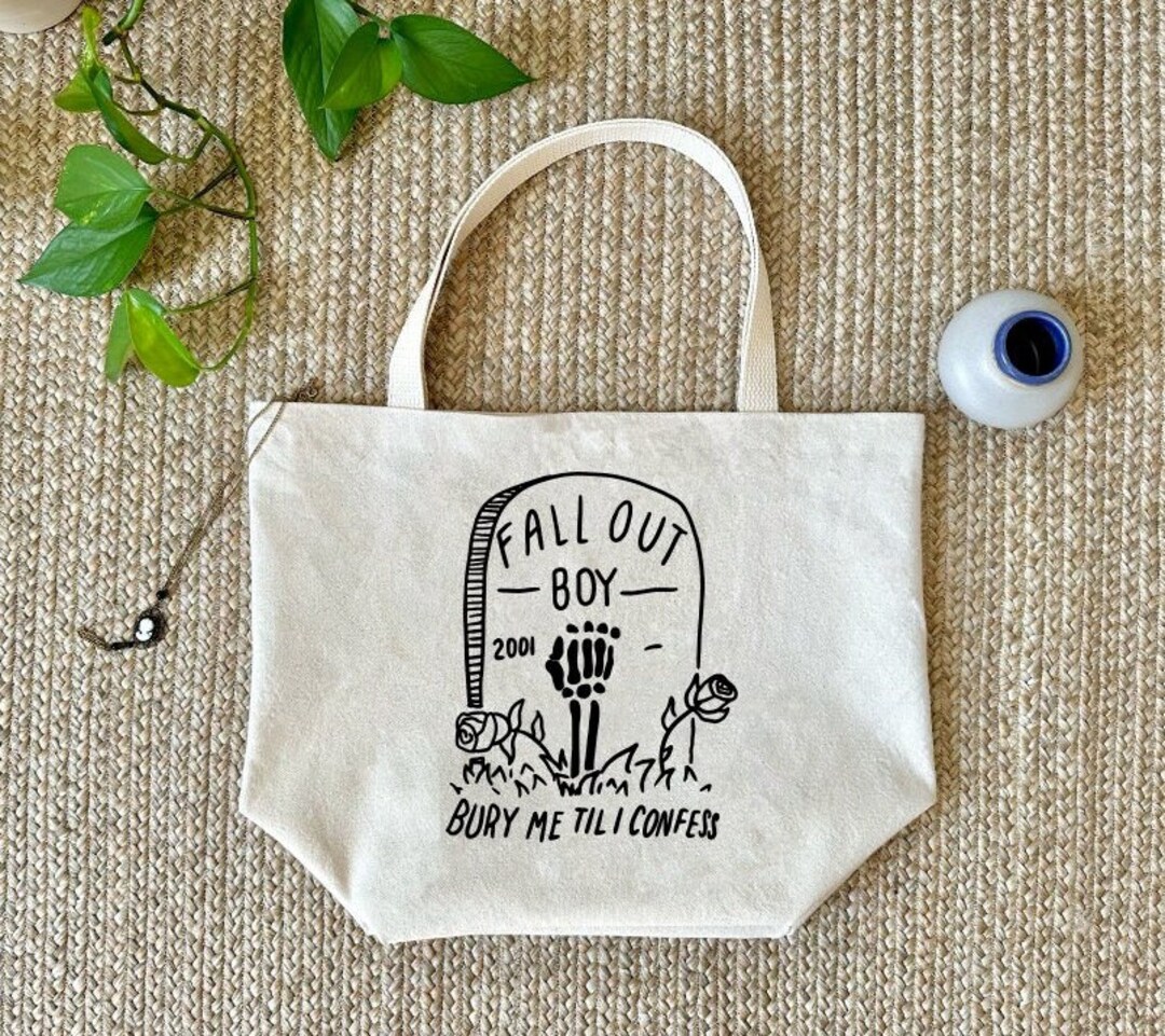 Fall Out Boy Tote Bag FOB Punk Rock Lover Cute Money Canvas Bag Holder ...