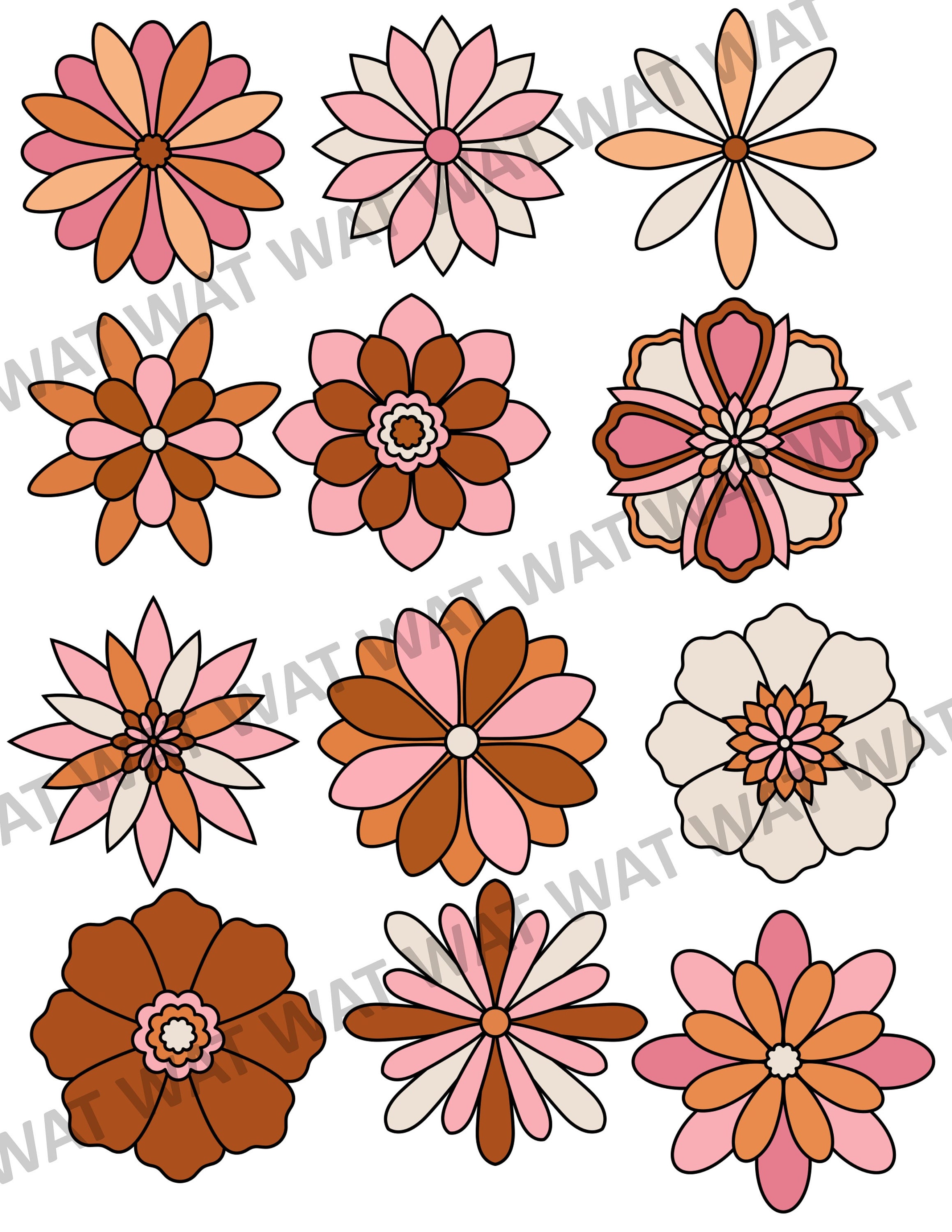 Flower Sublimation Bundle | SVG - Etsy