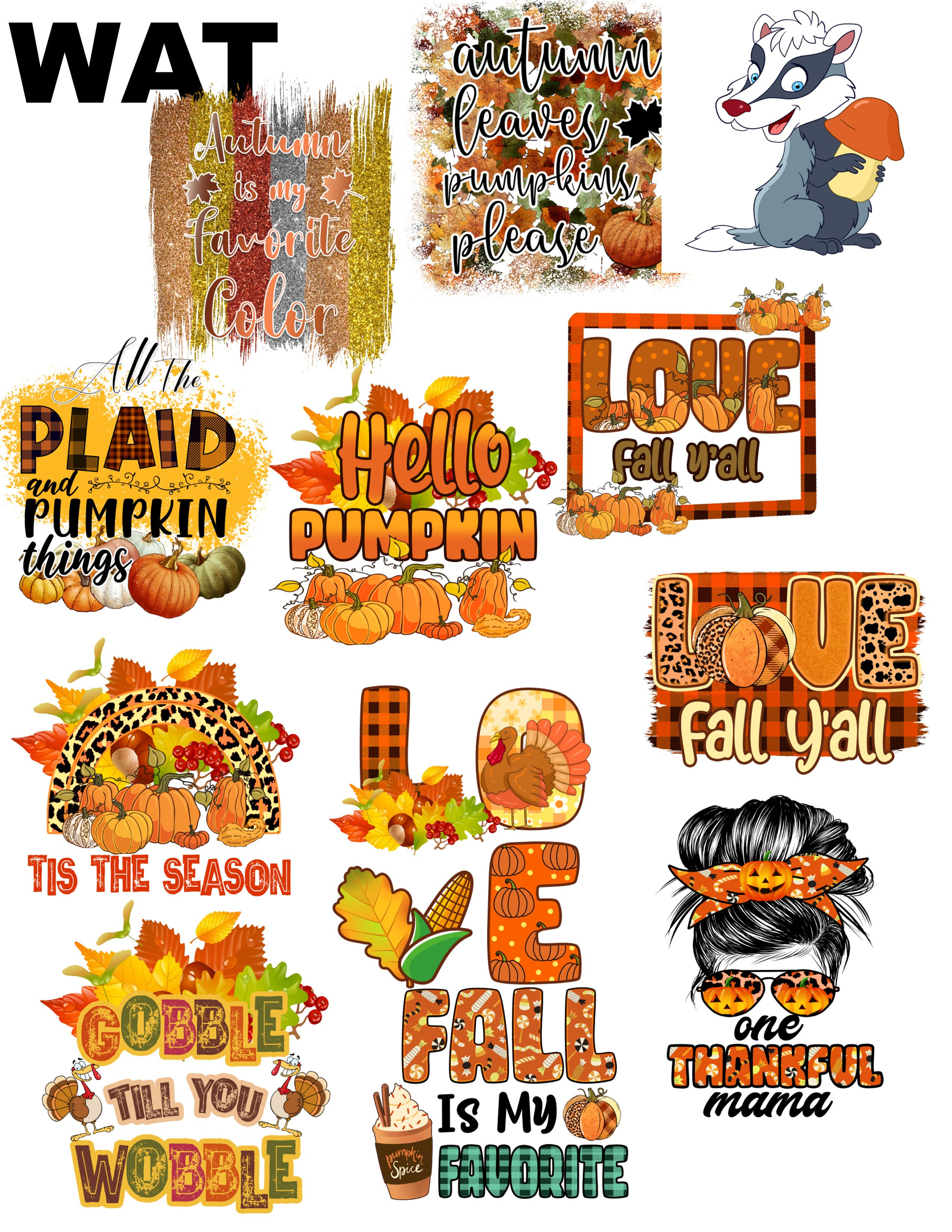 The Fall Bundle | PNG Designs and MORE! - Etsy