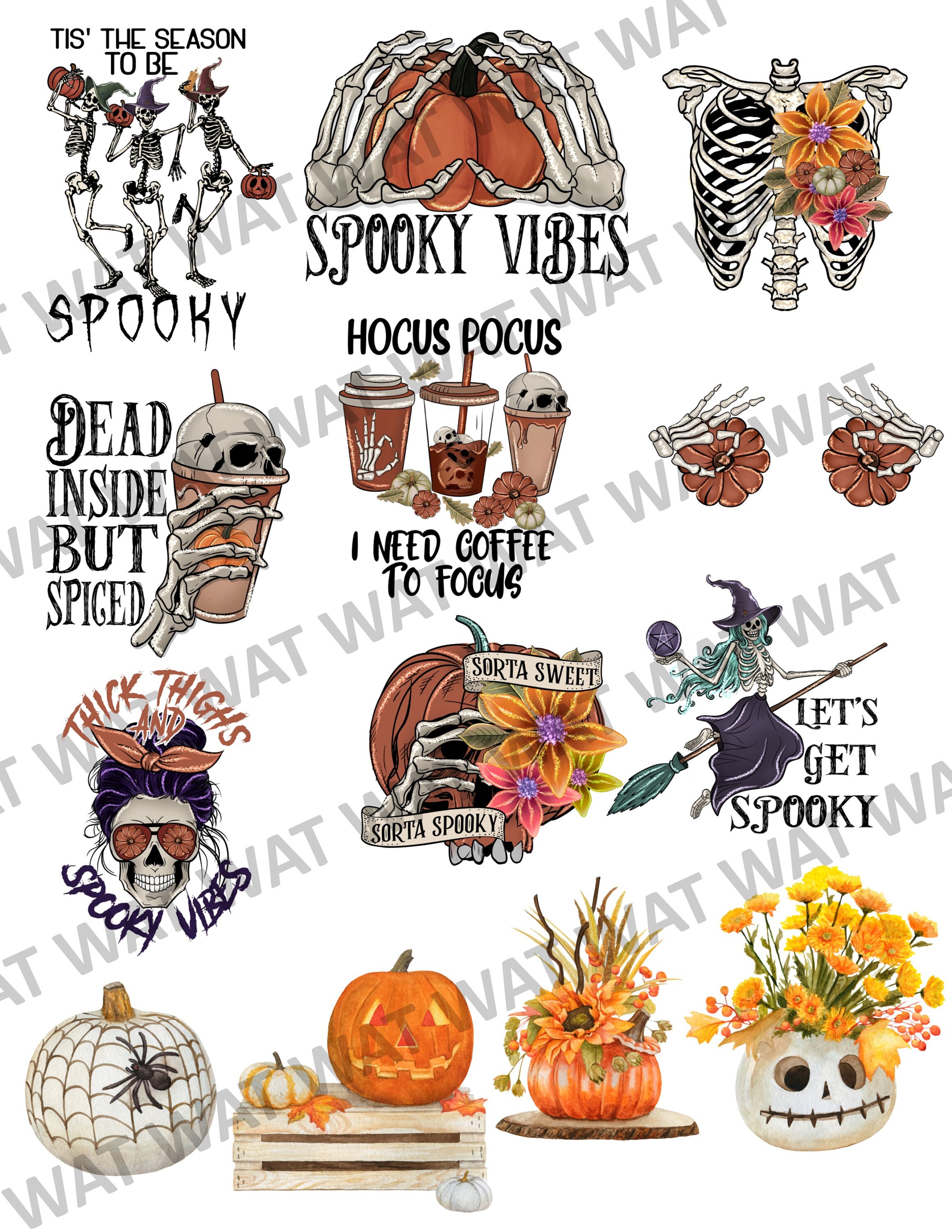 The Halloween Bundle PNG Designs Svg Jpg Dxf - Etsy