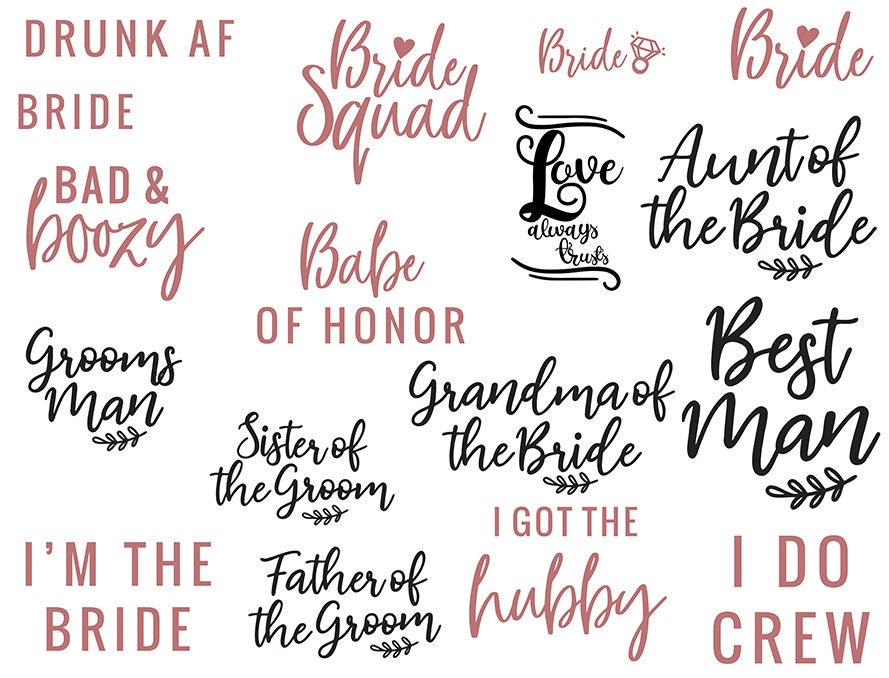 The Wedding SVG Bundle - Etsy
