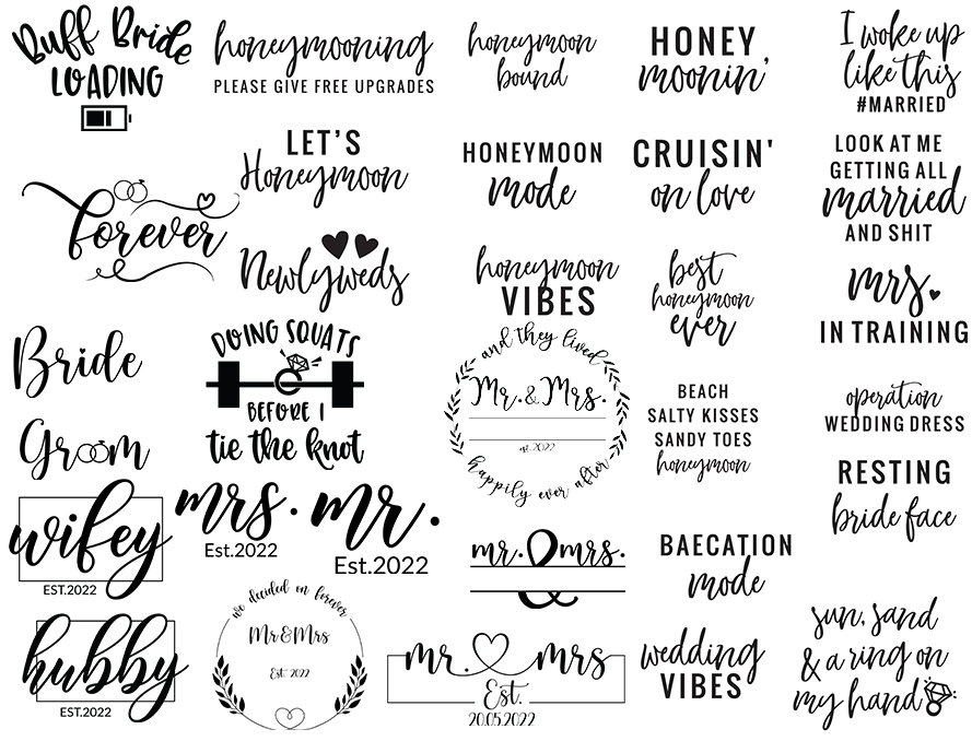 The Wedding SVG Bundle - Etsy