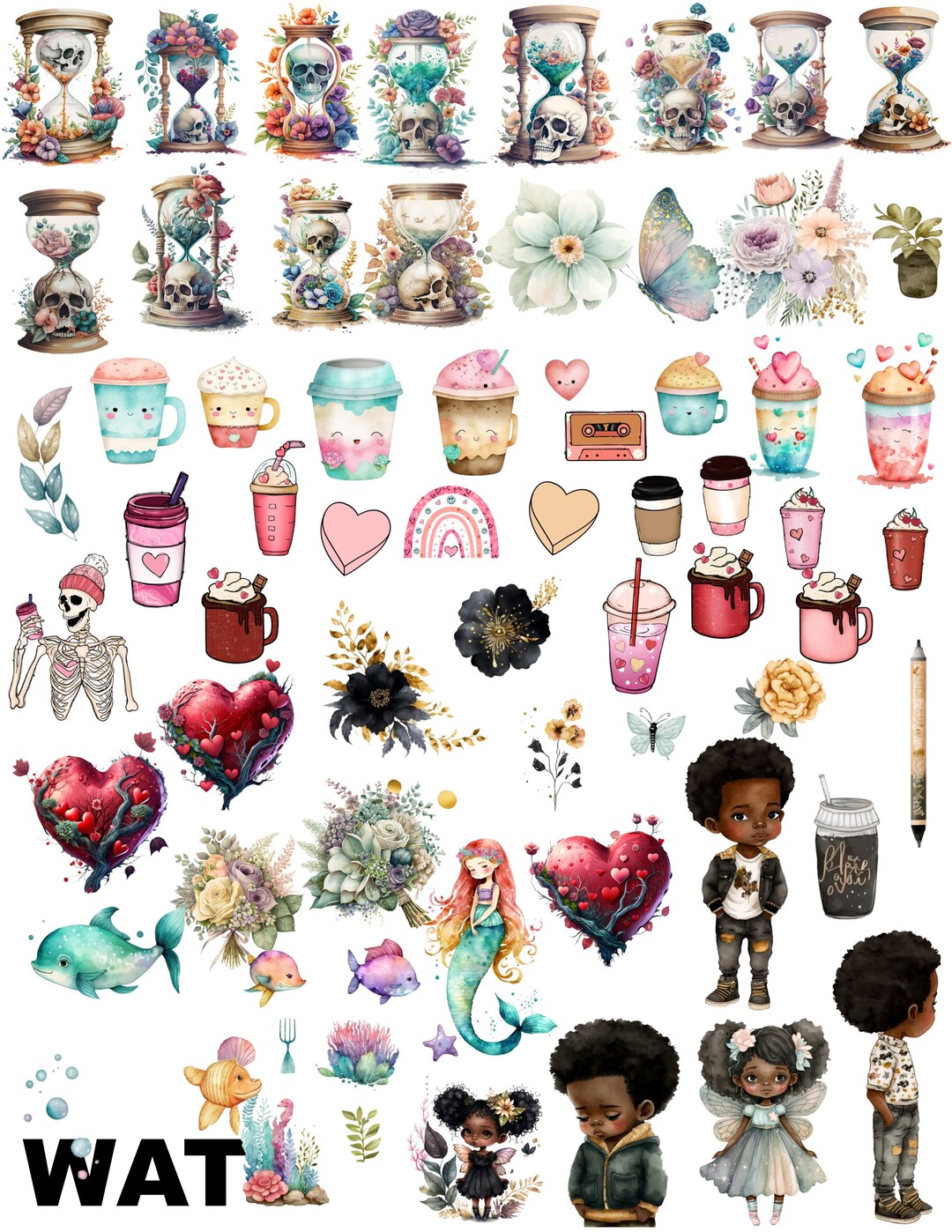 Printable Illustrations Bundle - Etsy