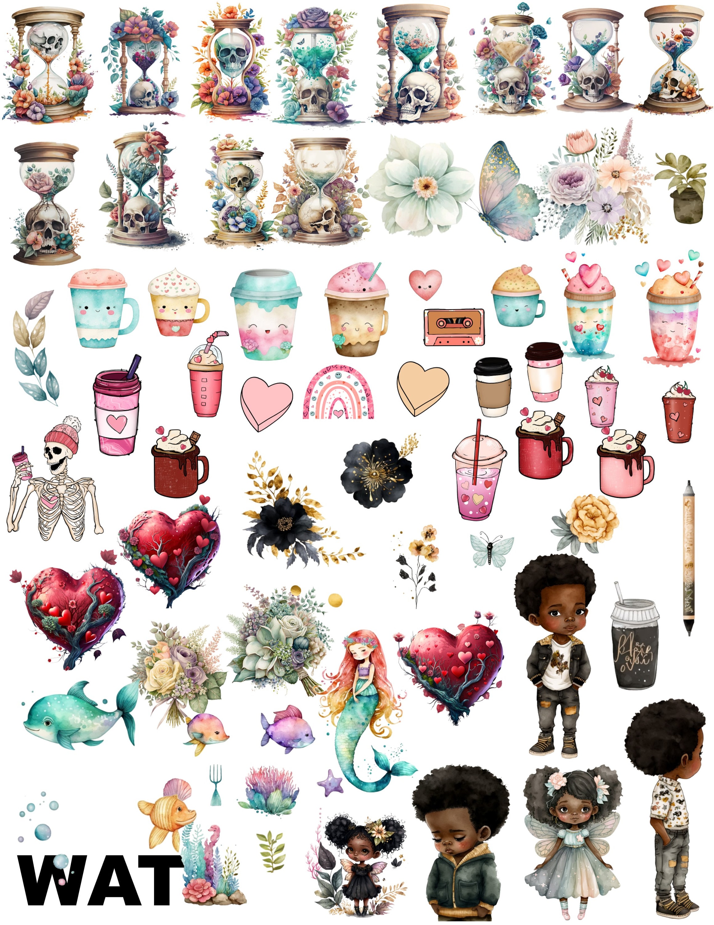 Printable Illustrations Bundle - Etsy