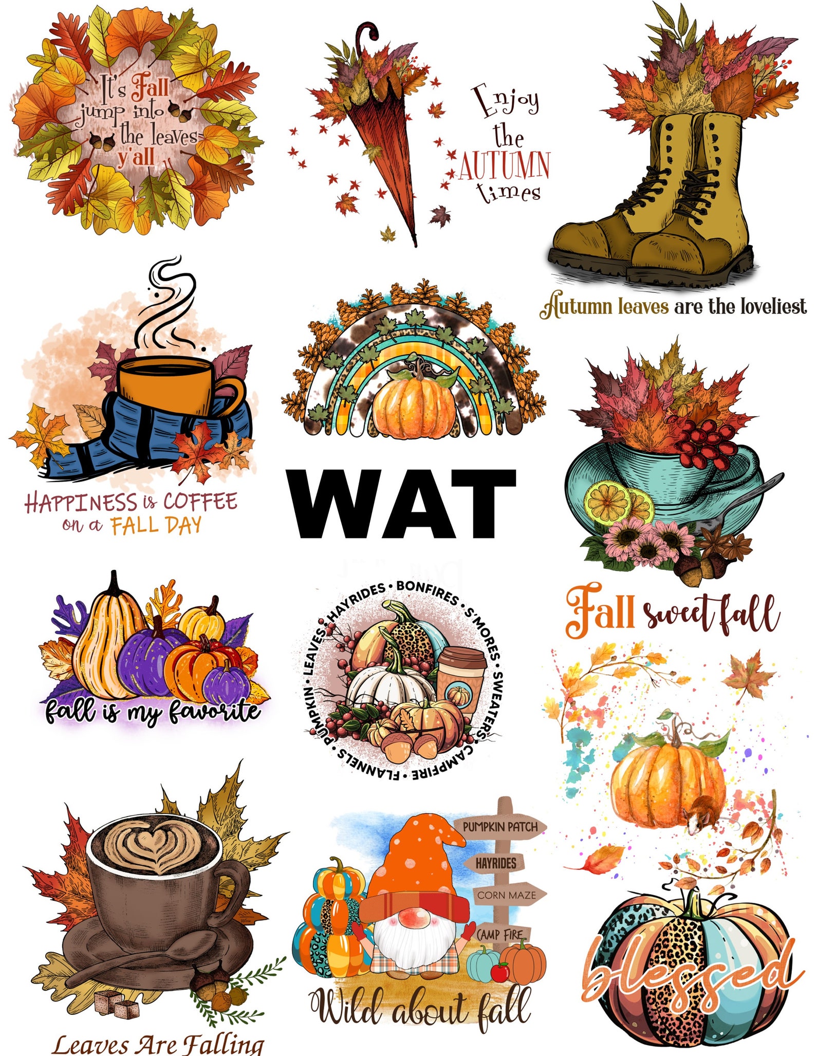 The Fall Bundle | PNG Designs and MORE! - Etsy