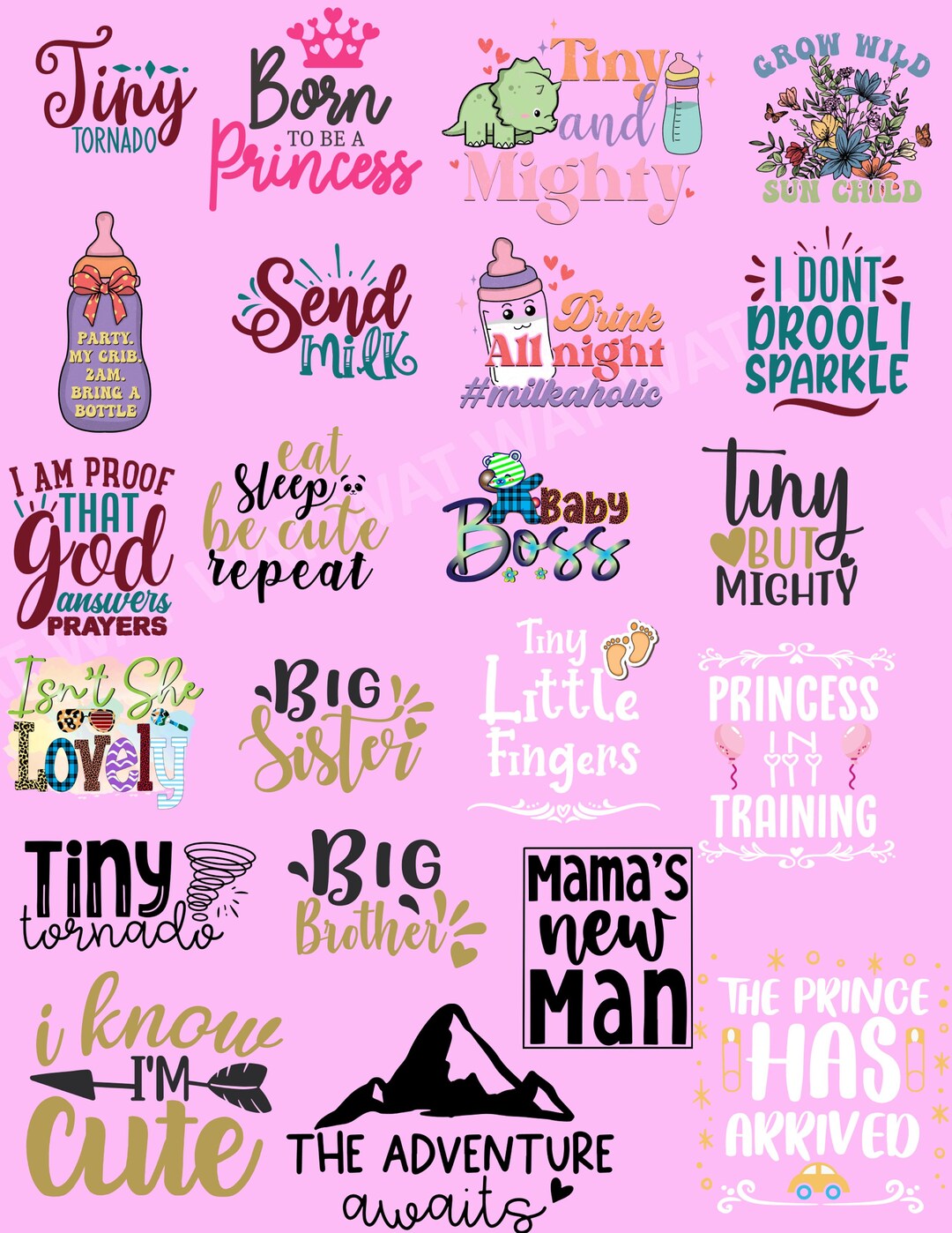 The Baby Sublimation Bundle Pngs, Eps, Jpeg, Dxf and Svg - Etsy
