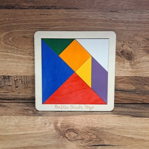 Laser Cut Tangram Wooden Toy / Wood Board Game Puzzle SVG File Jigsaw ...