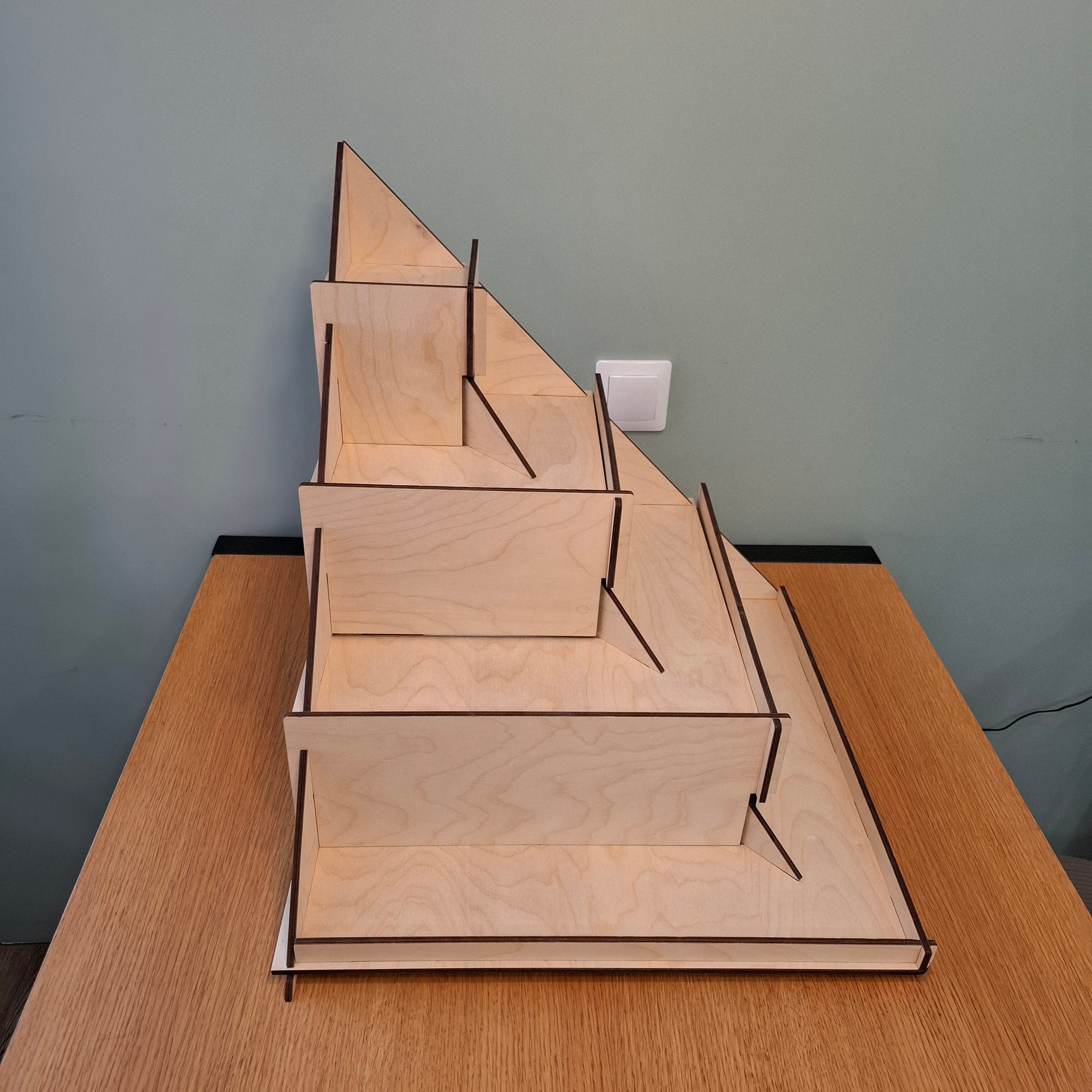 Laser Cut Modular Corner Merchandise Display Stand Shelf Holder ...