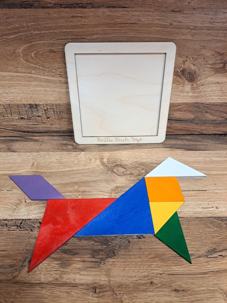 Laser Cut Tangram Wooden Toy / Wood Board Game Puzzle SVG File Jigsaw ...