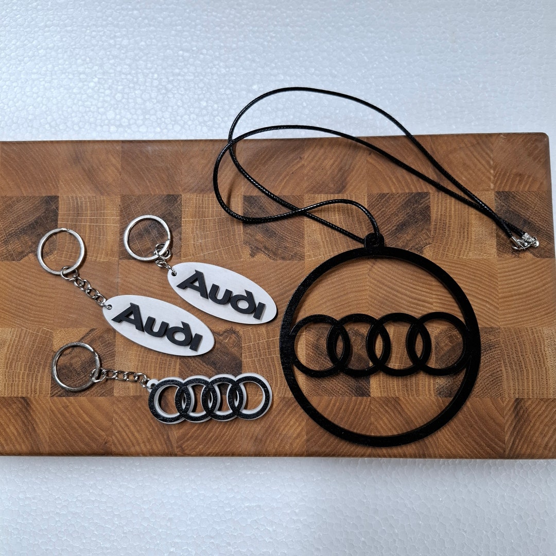 Laser Cut Audi Logo Svg Keychain Pendant Hanging Ornament Dxf Vector ...