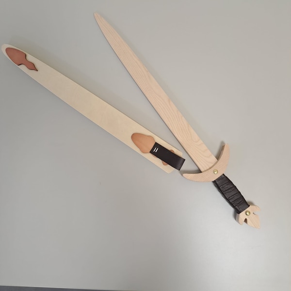 Wooden Play Sword and Sheath - Etsy