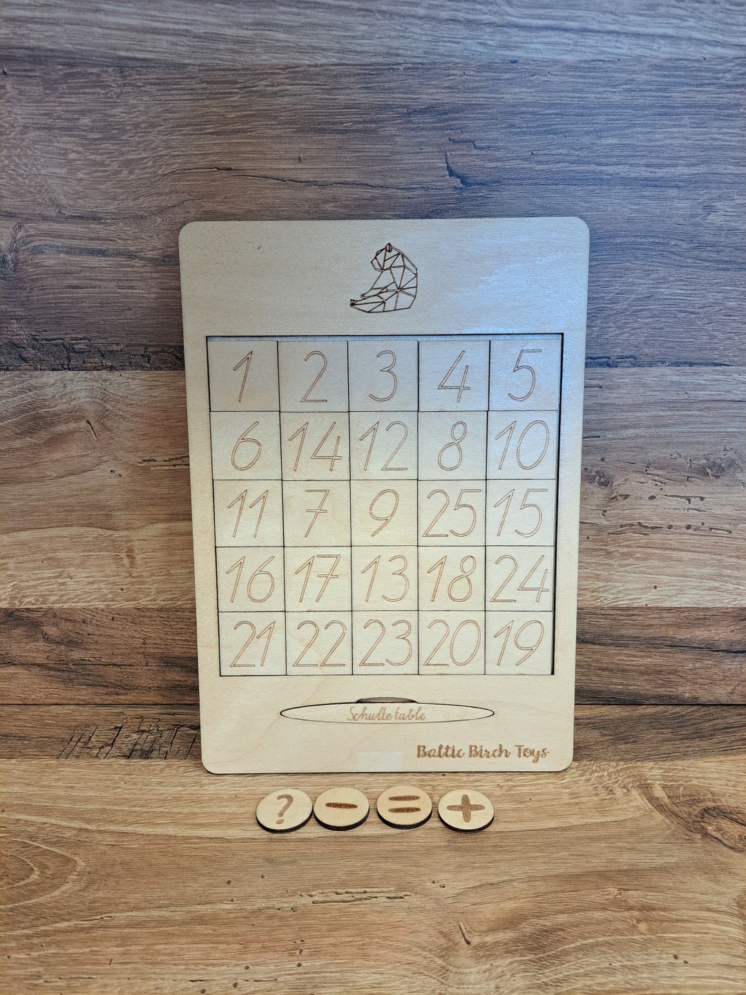 Laser Cut Schulte Table Montessori Game: Math Puzzle SVG (digital ...