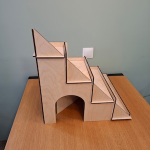 Laser Cut Modular Corner Merchandise Display Stand Shelf Holder ...
