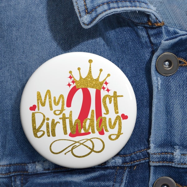 21st Birthday Buttons - Etsy