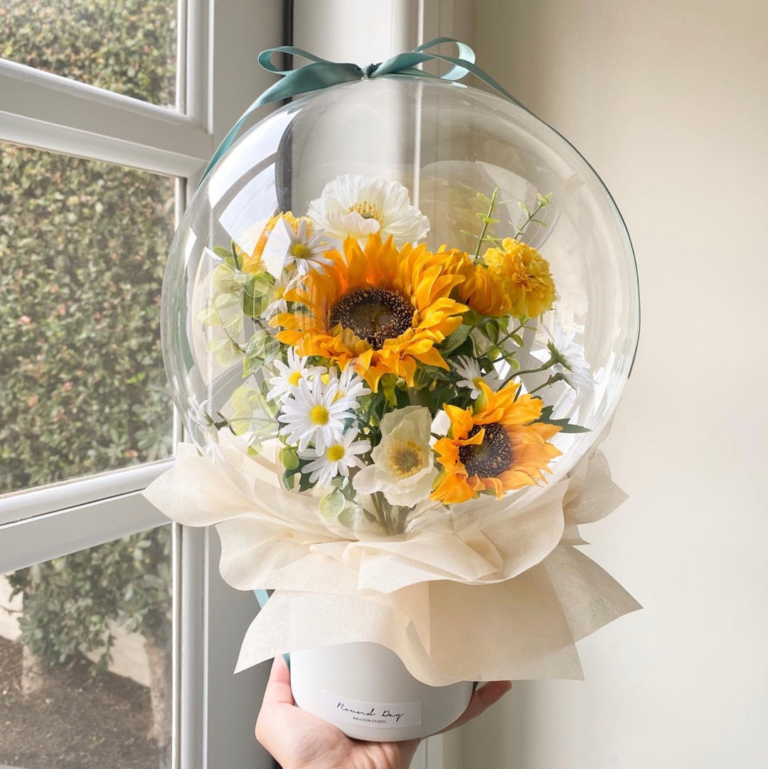 Flower Balloons-sunflower Flower Balloon, Flower Balloon, Personalized ...