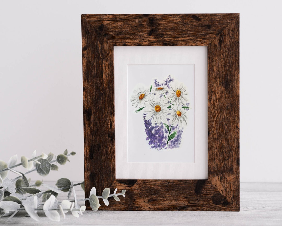 Spring Daisies Floral Watercolor Prints Cards - Etsy