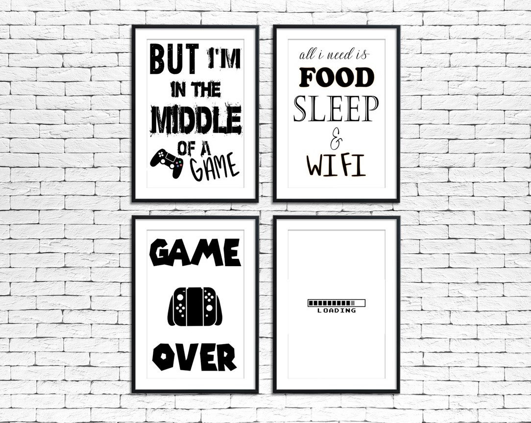 Gaming Prints Gaming Poster Kids Room Gamer Art 12 - Etsy UK