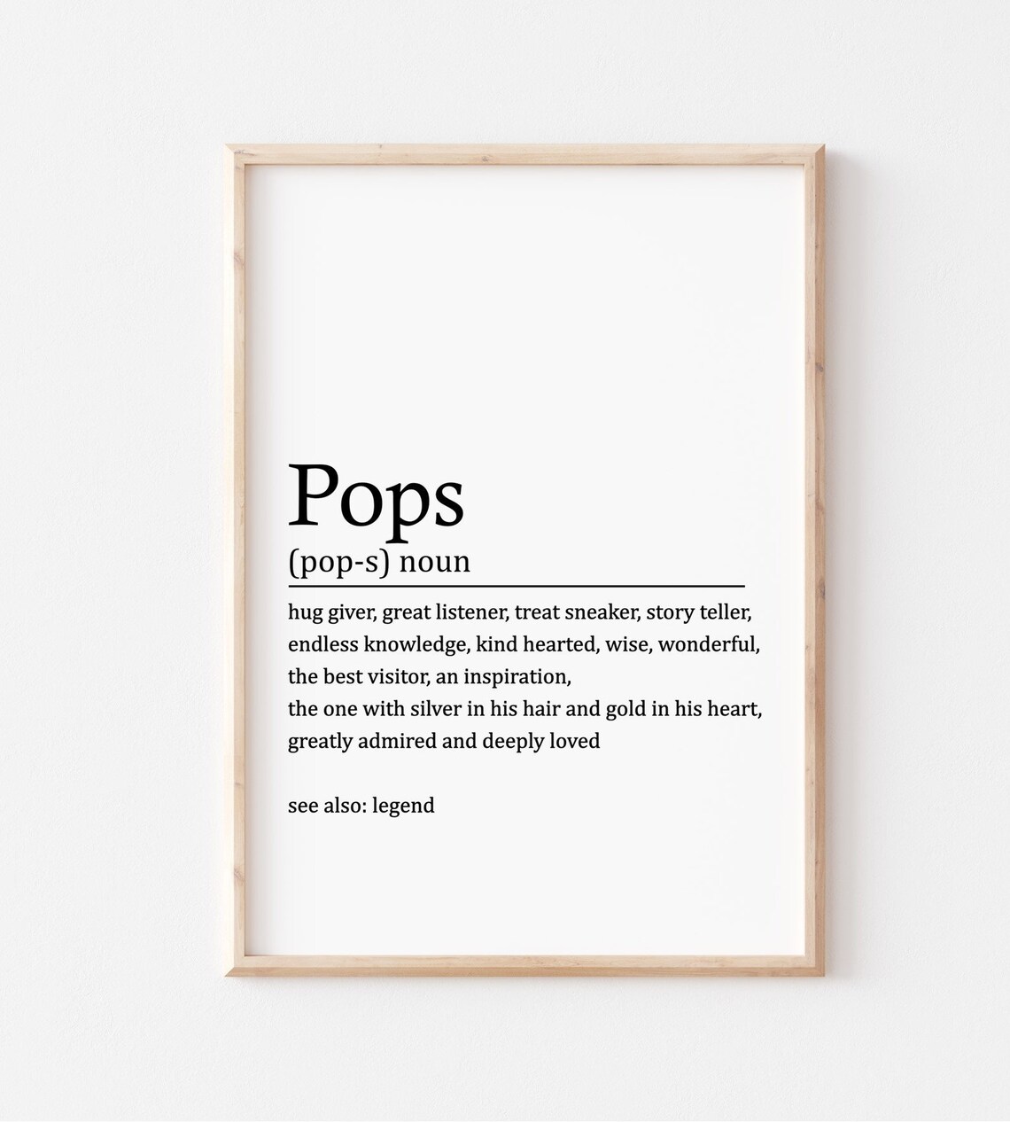 Grandad-gramps-grandpa-pops-papa-grandfather -word Definition Unframed ...