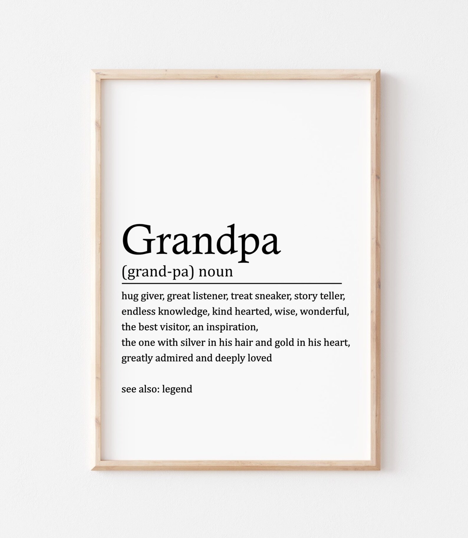Grandad-gramps-grandpa-pops-papa-grandfather word Definition - Etsy UK