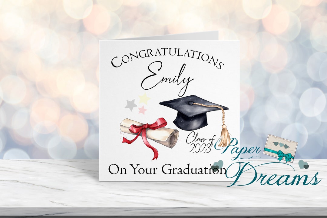 Personalised Graduation Card, Graduation Card, Congratulations on Your ...