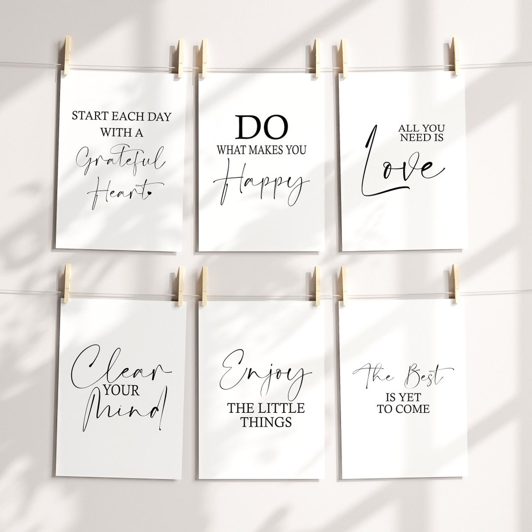 Inspirational, Positive, Affirmations, Motivational Message Print ...